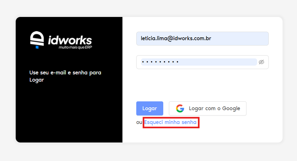 Esqueci Minha Senha – idworks